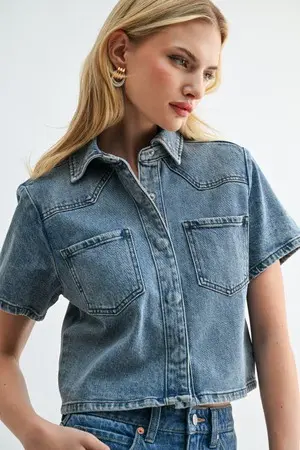 JEMINA DENIM The Muse Mini-shirt