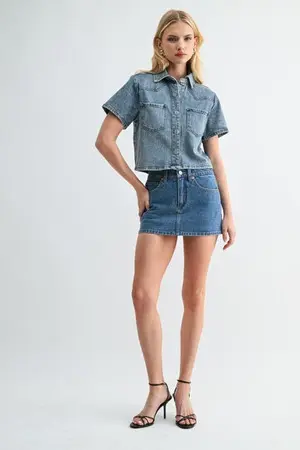 JEMINA DENIM The Muse Mini-shirt