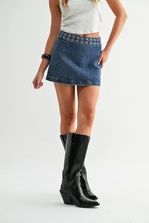 JEMINA DENIM The Orbit Micro Skirt