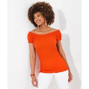JOE BROWNS Off The Shoulder Smocked Bodice Top