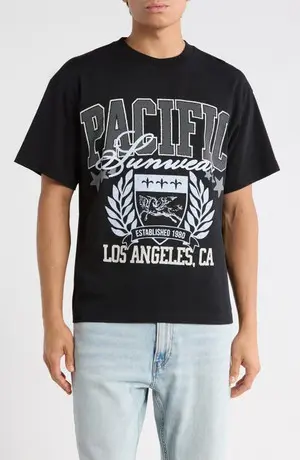 PACSUN Crest Cotton Graphic T-shirt