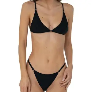BRIGHT SWIMWEAR Freya Bikini Bottom - Black