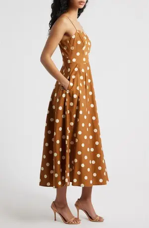FREEMARKET Dot Sleeveless Maxi Dress