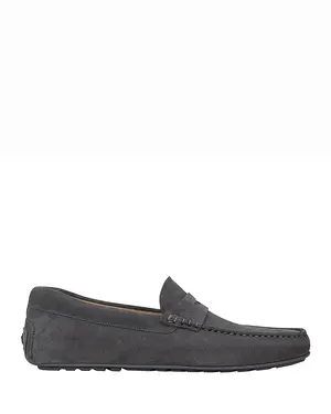 BOSS Suede Moccasins - Dark Grey