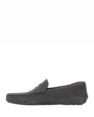 BOSS Suede Moccasins - Dark Grey