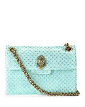 Kurt Geiger Kensington Mini Fabric Convertible Crossbody - Light Green/blue