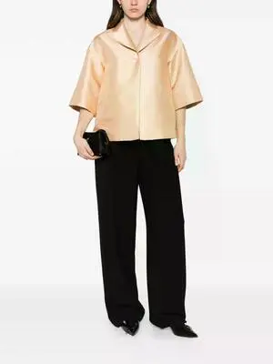 NINA 14.7 Satin-finish Cropped Jacket