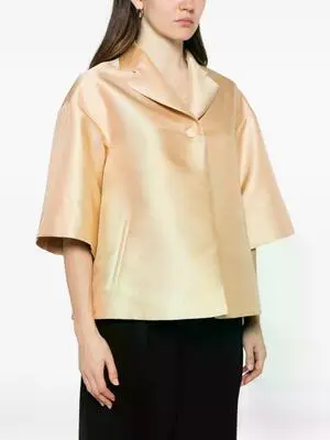 NINA 14.7 Satin-finish Cropped Jacket