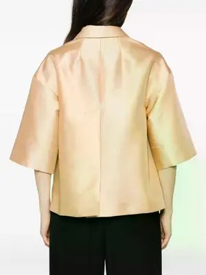 NINA 14.7 Satin-finish Cropped Jacket