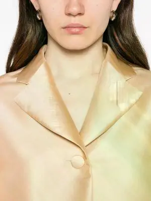 NINA 14.7 Satin-finish Cropped Jacket