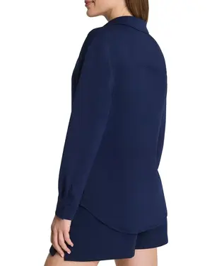 Spanx Airessentials Oversized Button Down Shirt - Timeless Navy