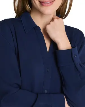Spanx Airessentials Oversized Button Down Shirt - Timeless Navy