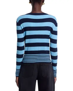 AREA STARS Stripe Long Sleeve Knit Top