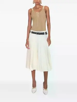 Tory Burch Colorblock Ribbed Bodysuit - Neutrals