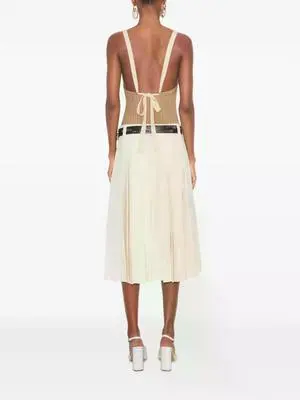 Tory Burch Colorblock Ribbed Bodysuit - Neutrals