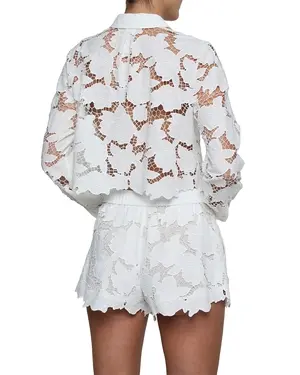 L'Agence Seychelle Cropped Button-down Blouse - Ivory