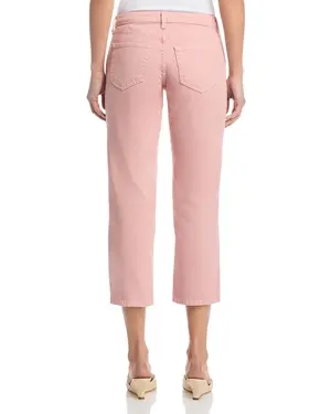 L'Agence Blaine Low Rise Cropped Stovepipe Jeans - Misty Rose