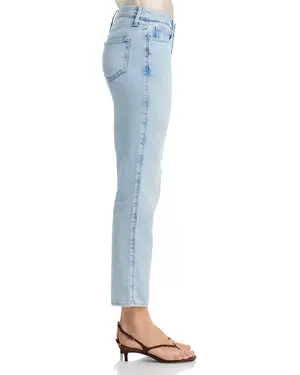 L'Agence Nevia Low Rise Slouch Straight Leg Jeans - Lago Descruct