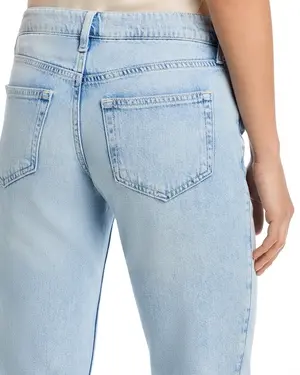 L'Agence Nevia Low Rise Slouch Straight Leg Jeans - Lago Descruct