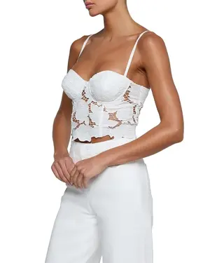 L'Agence Sonya Lace Bralette Top - Ivory