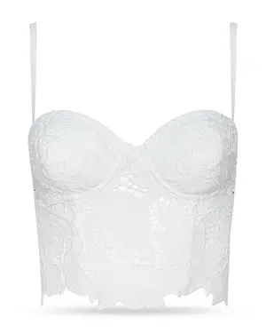 L'Agence Sonya Lace Bralette Top - Ivory