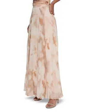 L'Agence Torin Pleated Maxi Skirt