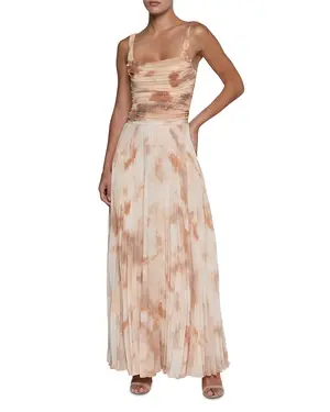 L'Agence Torin Pleated Maxi Skirt