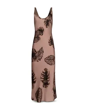 L'Agence Akiya Tank Dress - Hazelnut Multi Large Palm