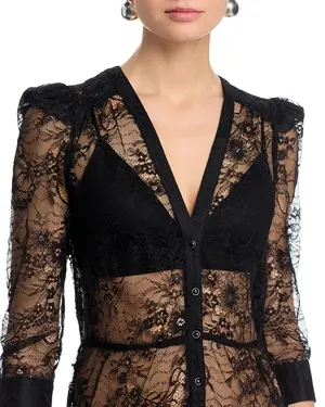 L'Agence Seraphina Lace Maxi Dress