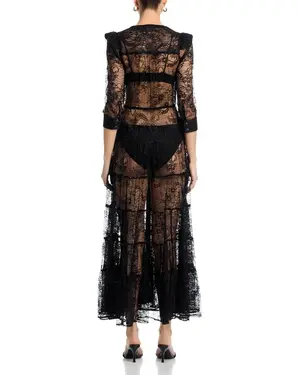 L'Agence Seraphina Lace Maxi Dress