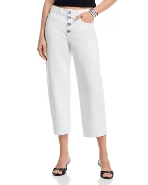L'Agence Liora High-rise Stovepipe Jeans - Blanc