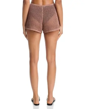 L'Agence Solan Pointelle Knit Shorts