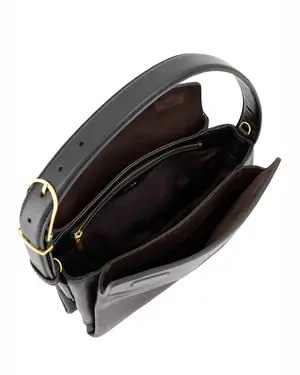 Vince Sidney Boxy Leather Bag - Black