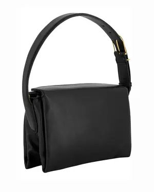 Vince Sidney Boxy Leather Bag - Black