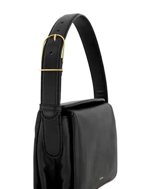 Vince Sidney Boxy Leather Bag - Black