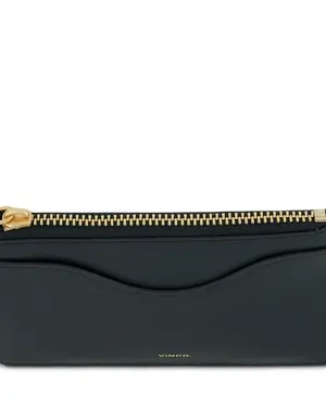 Vince Leather Zip-top Card Case - Herba