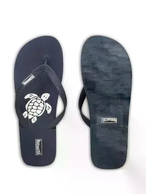 Vilebrequin Turtle-scale Effect Flip-flops - Blue