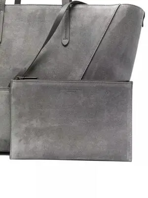 Brunello Cucinelli Panelled Suede Tote Bag - Grey