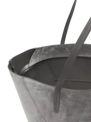 Brunello Cucinelli Panelled Suede Tote Bag - Grey