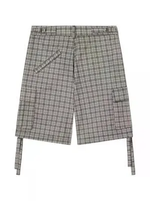 CARRER Check-pattern Cargo Shorts
