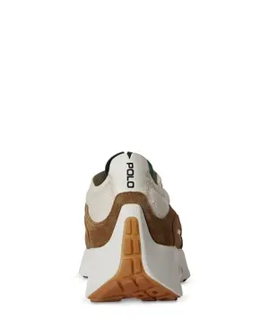Polo Ralph Lauren Masters Court Leather & Suede Sneakers - Tan White