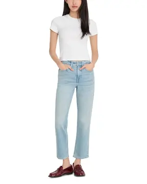 Good American Good Icon High Rise Straight Ankle Jeans - Indigo