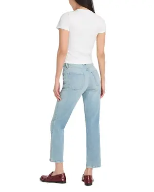 Good American Good Icon High Rise Straight Ankle Jeans - Indigo