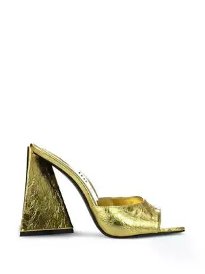 Attico Gold Tone Mules Clogs For Women
