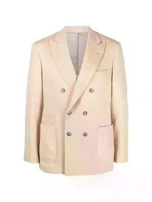 Brunello Cucinelli Double-breasted Peak-lapel Jacket - Neutrals