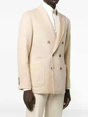 Brunello Cucinelli Double-breasted Peak-lapel Jacket - Neutrals