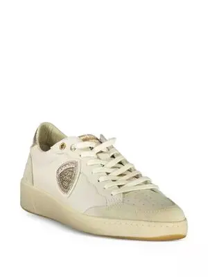 BLAUER. Crystal-embellished Perforated Sneakers