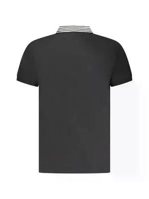 Roberto Cavalli Logo-embroidered Striped-collar Polo Shirt