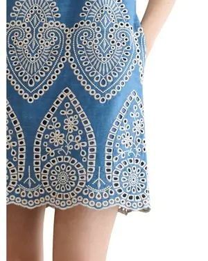 HOBBS LONDON Daria Broderie Shirt Dress
