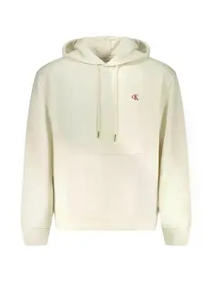 Calvin Klein Logo-embroidered Drawstring Hoodie - Neutrals